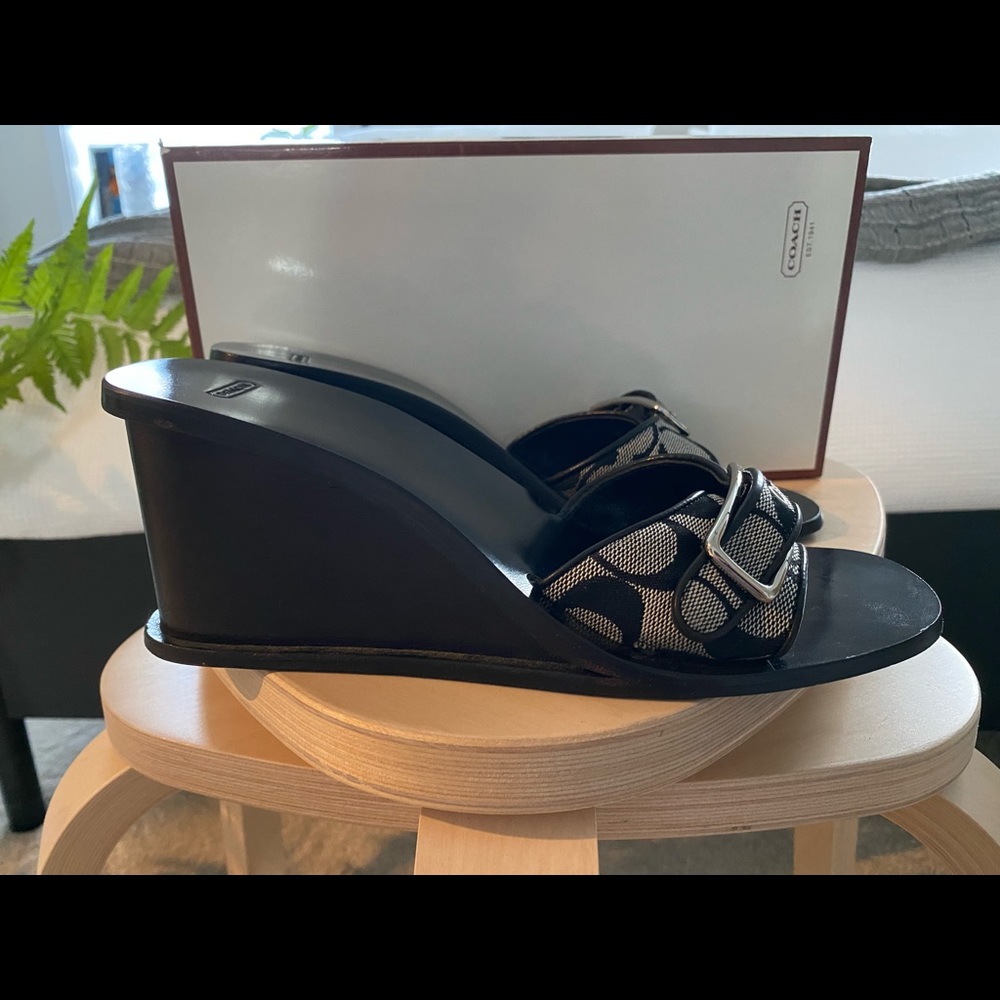 Coach Honey Large C Logo Mules - Gem